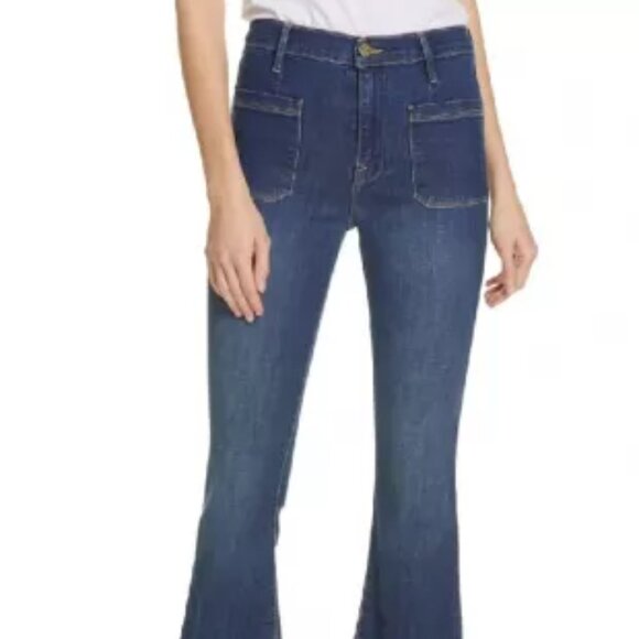 Frame Denim | Jeans | Frame Le Bardot Patch Pocket Crop Flare Jeans In ...